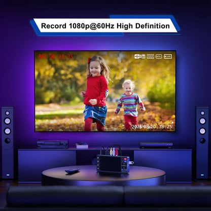VHS to Digital Converter with 5" HD Screen AV + S-Video – PORTTA
